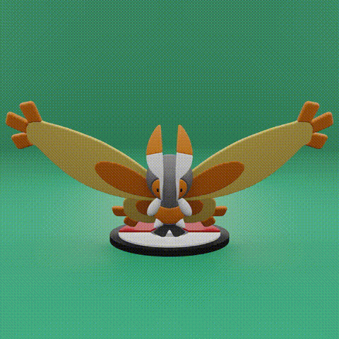 🐉 Pokemon No. 414 Mothim・ STL File for 3D printing・Cults