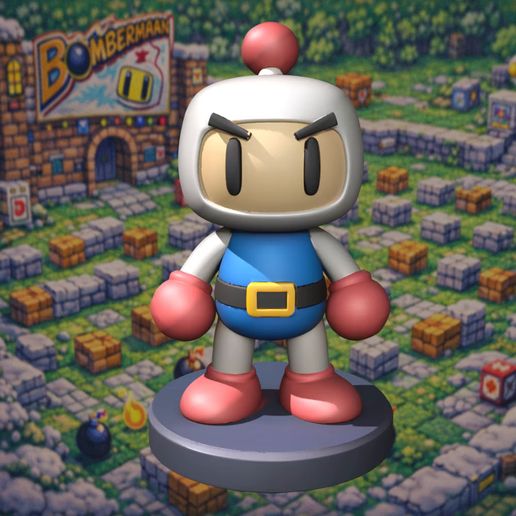 🕹️ SHIROBON - BOMBERMAN - 3D figure Infinity/Disney style・ STL File for ...