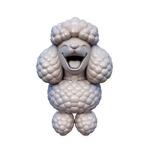 🤣 127 Laughing Poodle - 3D-Printed Plastic Statue, character, monster ...