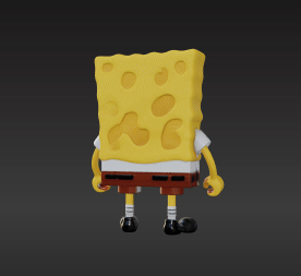 🟪 Classic SpongeBob STL – Iconic Pose with Square Body & Big Smile・ STL ...