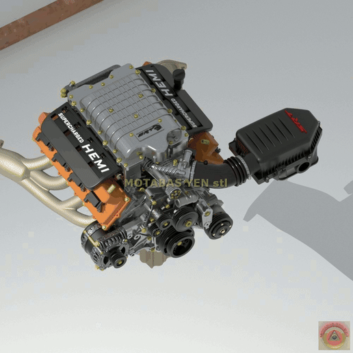 📦 DODGE SRT HELLCAT - AIR BOX・ STL File for 3D printing・Cults