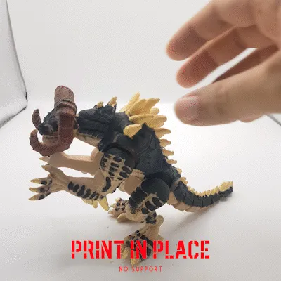 🦸 deathclaw_fallout_flexi_print_in_place・ STL File for 3D printing・Cults