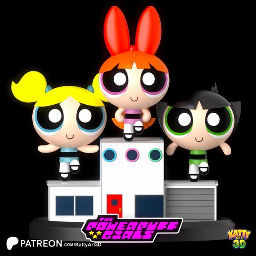 STL file The Powerpuff Girls 🌼 ・3D printing template to download・Cults