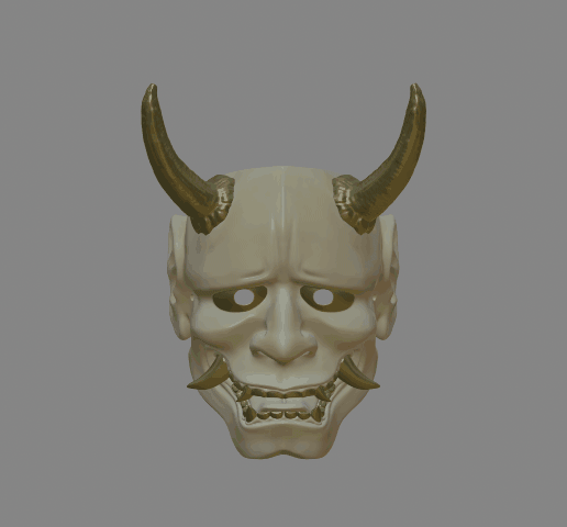 👾 HANNYA MASK・ STL File for 3D printing・Cults
