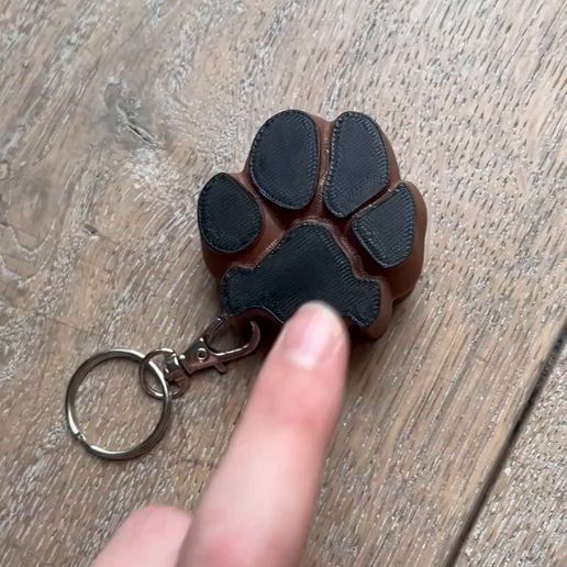 👌 Fidget clicker dog paw v2・ 3MF File for 3D printing・Cults