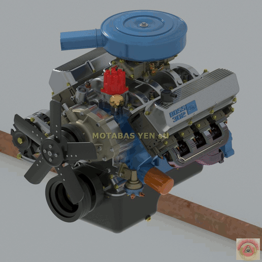 🚙 FORD BOSS 302 - ENGINE (1969s)・ STL File for 3D printing・Cults