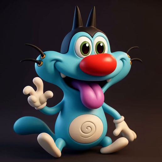 🐉 Oggy from Oggy and the Cockroaches 3d Model・ STL File for 3D printing ...