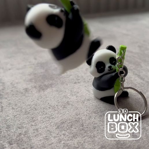 🐼 Bamboo Panda Keychain・ STL File for 3D printing・Cults