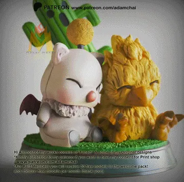 😪 Chocobo,Moogle,Cactuar Sleepy Combo Pack-Final Fantasy-Games Fanart ...