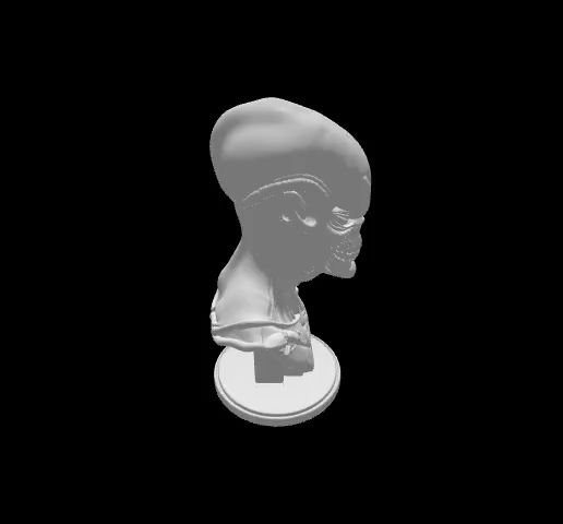 👽 Biomechanical Alien Skull Bust・ STL File for 3D printing・Cults