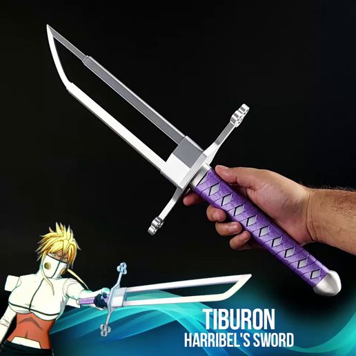 🗡️ Tiburon - Tier Harribel's Sword - Bleach・ 3D File for 3D printing・Cults