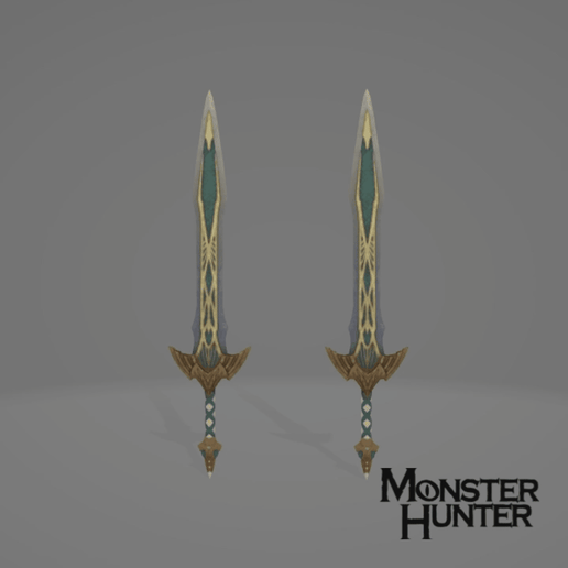 STL file MONSTER HUNTER GUILD PALACE DUAL BLADES 👹 (OBJ)・3D printing ...