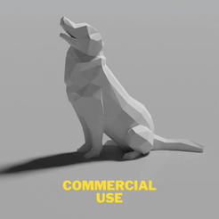 Fichier STL Décoration Low Poly Loup Hurlant (Sans Supports) (Impression Facile) (Usage Privé ...