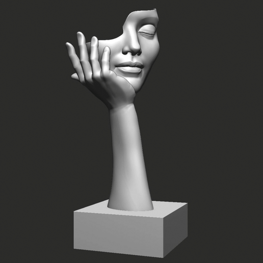 3D file Half Faced Female Bust ♀️ ・3D print design to download・Cults