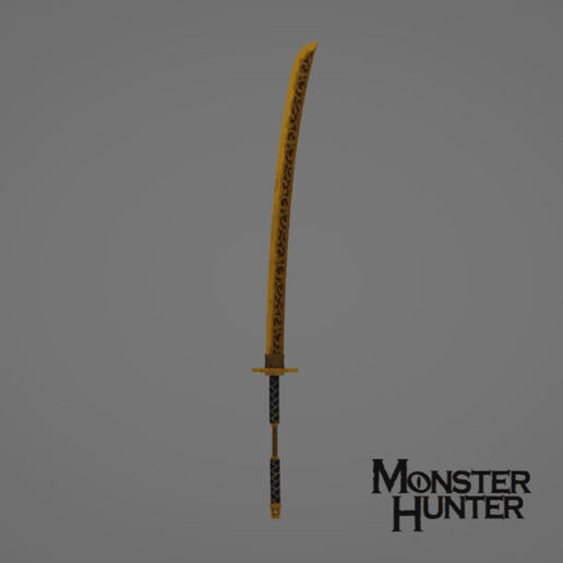 👹 MONSTER HUNTER WORLD KULVE TAROTH LONG SWORD・ STL File for 3D ...
