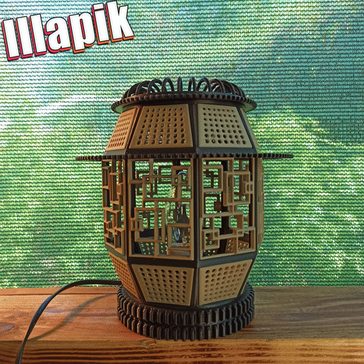😤 Steampunk night light.・ STL File for 3D printing・Cults