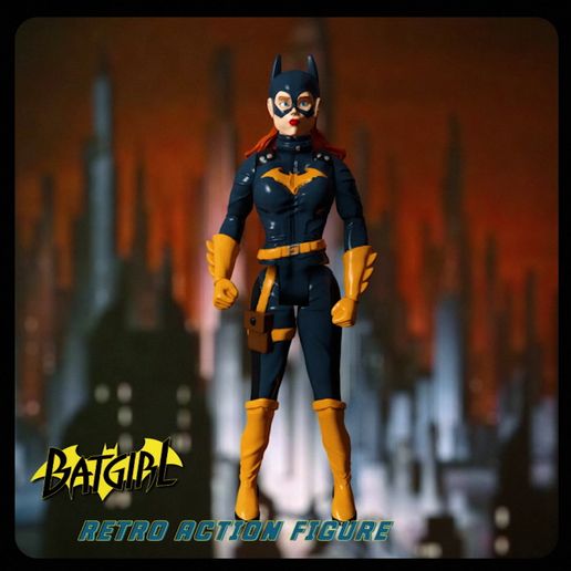 🦸 BATGIRL RETRO ACTION FIGURE・ STL File for 3D printing・Cults