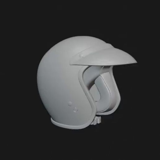🏍️ Open Face Motorcycle Helmet・ STL File for 3D printing・Cults