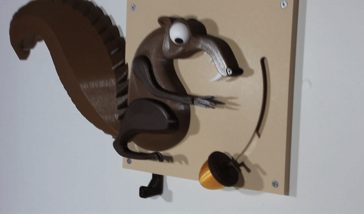 🔑 SCRAT AND HIS FAMOUS ACORN KEY HOLDER・ STL File for 3D printing・Cults