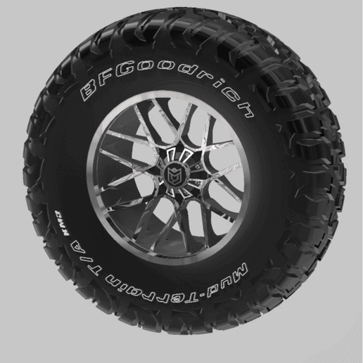 Fichier STL Jantes BF Goodrich KM3 et Dropstars 654 20x10 pour voitures ...