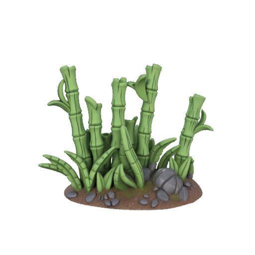 🍹 Stylized Dense Bamboo Thicket | Chibi Jungle Scatter・ STL File for 3D ...
