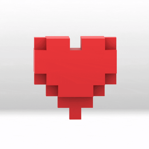 STL file Minecraft Heart valentine 💜 ・3D printer model to download・Cults