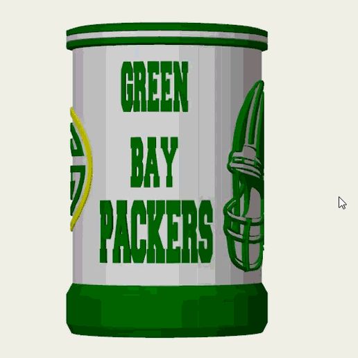 🏈 Green Bay Packers Cup 3D Model - American Football Drinkware ...