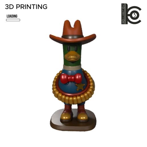 🦆 Buttoned Duck Sheriff・ STL File for 3D printing・Cults