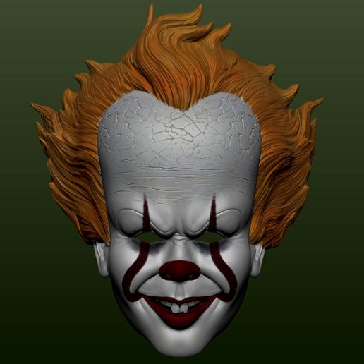 🎃 pennywise Mask - Halloween Mask - Cosplay Face Mask・ STL File for 3D ...