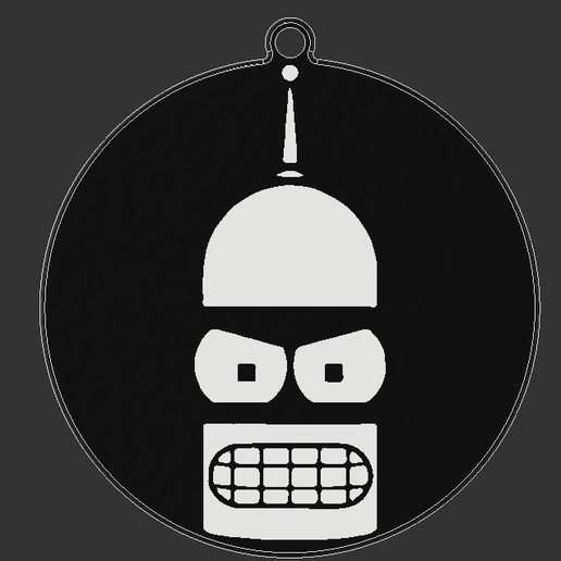 🤖 Futurama - Bender - Christmas Ornament・ STL File for 3D printing・Cults
