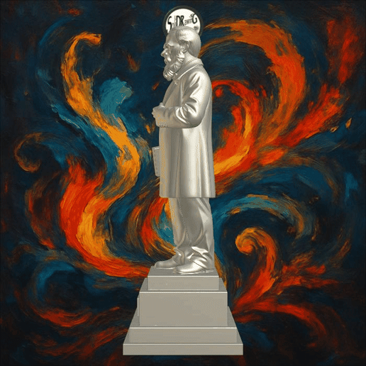 👤 Fyodor Dostoevsky Author Stone Statue – SoliDRawinGs SG1932・ STL File ...
