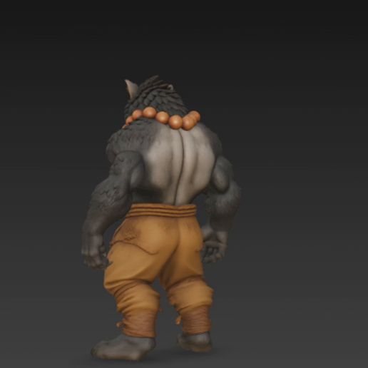 🐺 Lunar Howl - Muscular Werewolf Monk・ STL File for 3D printing・Cults