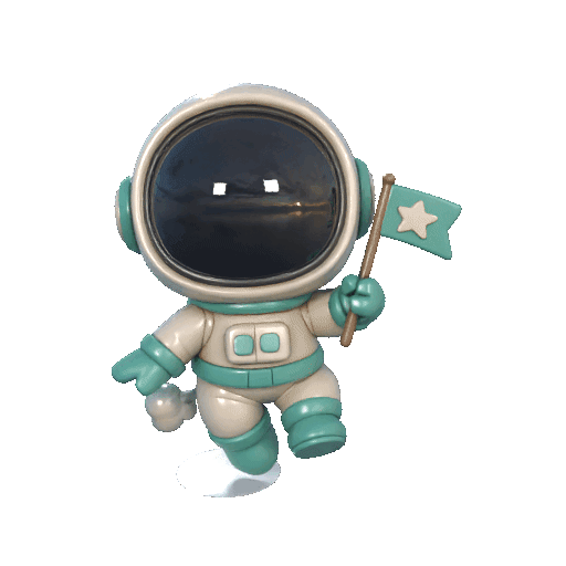 🧑‍🚀 Chibi Astronaut with Star Flag — Floating Space Explorer (STL for ...