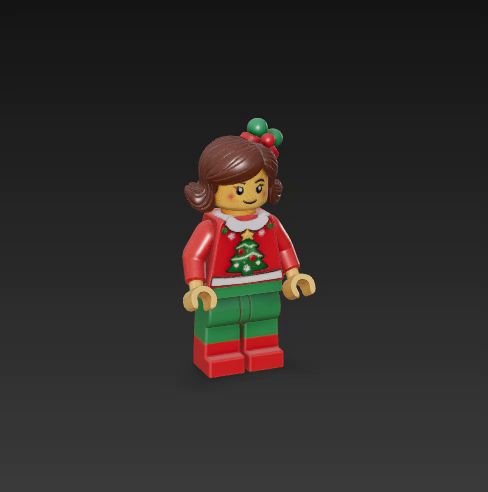 🎄 Lego Style Custom Minifigure Christmas Girl – 3D Printable STL・ STL ...