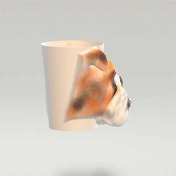 ☕ BULLDOG CUP・ STL File for ・Cults