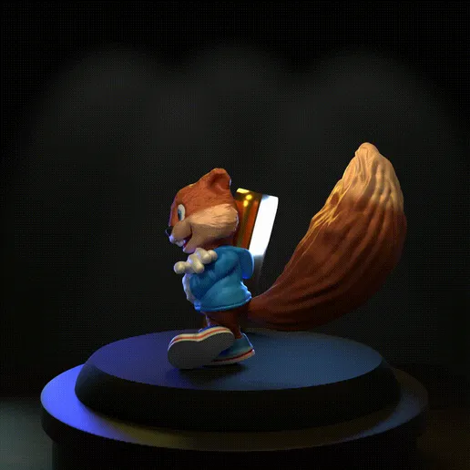 🪕 Conker's Bad Fur Day with RARE Logo・ STL File for 3D printing・Cults