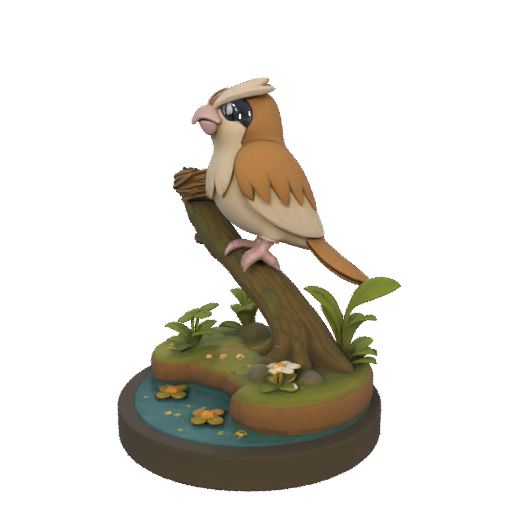 🪺 Pidgey – 3D Printable Pokémon Figurine with Nest Diorama・ STL File ...