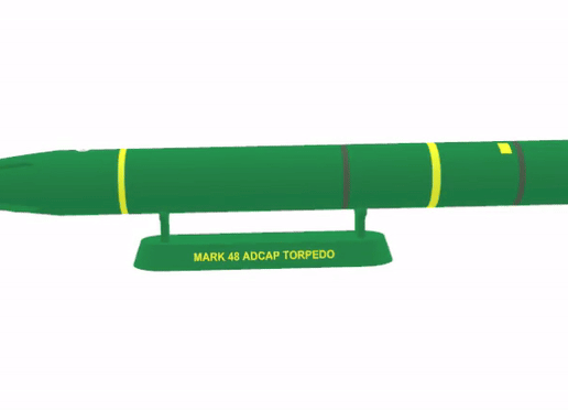 ⛵ MARK 48 MK-48 ADCAP Torpedo 1/20 High Quality・ STL File for 3D ...