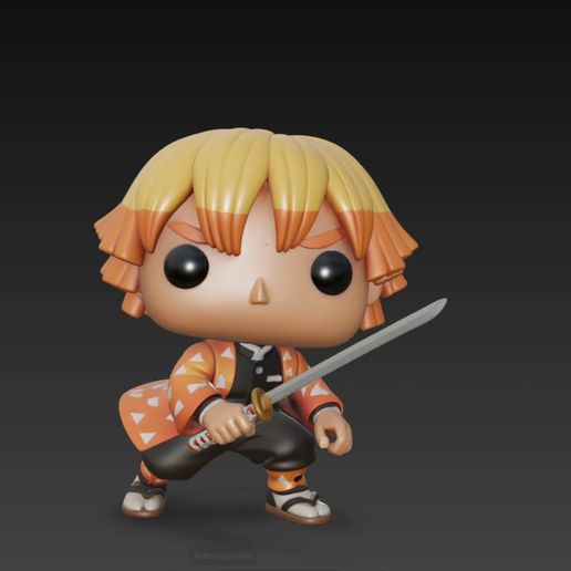 👾 Demon Slayer - Zenitsu - Pixel Pop Nº005・ STL File for 3D printing・Cults
