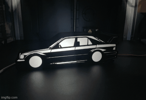 🚗 Mercedes Benz 190E Evo 2 Light Box・ 3MF File for 3D printing・Cults