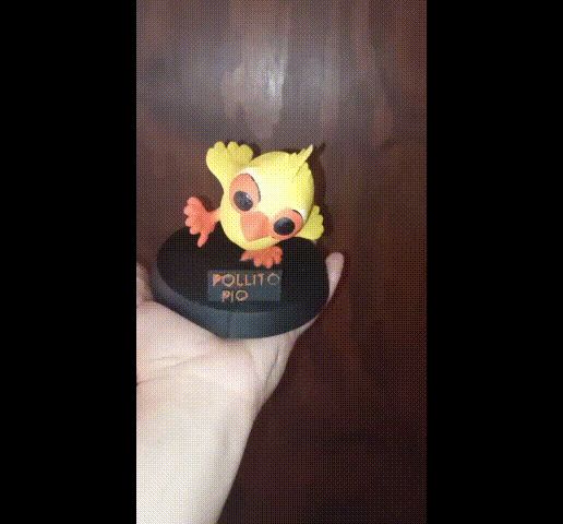 Archivo STL POLLITO PIO CON BASE Y NOMBRE 🎉 ・Objeto imprimible en 3D ...
