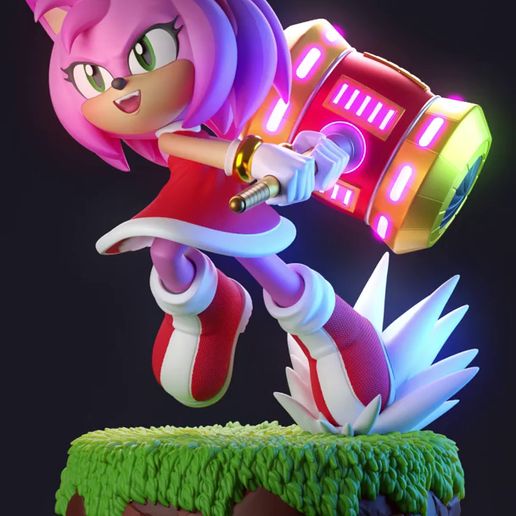 🌹 Amy Rose - FanArt・ 3D File for 3D printing・Cults
