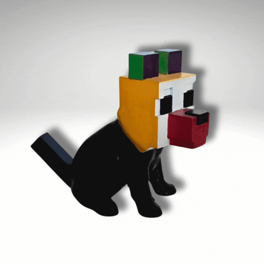 👾 Bulldog Minecraft statue・Archivo STL para Impresión 3D・Cults