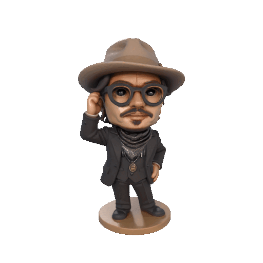 Johnny Depp Chibi 3D Printable Sculpture ・ STL File for 3D printing・Cults