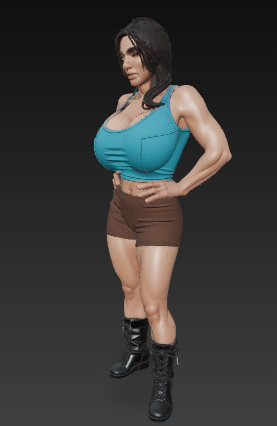 🪦 Busty Tomb Adventurer Lara Nsfw Fan Art Figure Editable Base