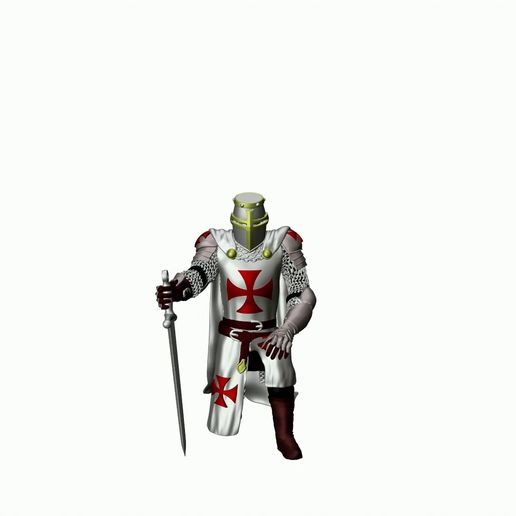 🏰 Knights Templar Crusader 8・ STL File for 3D printing・Cults