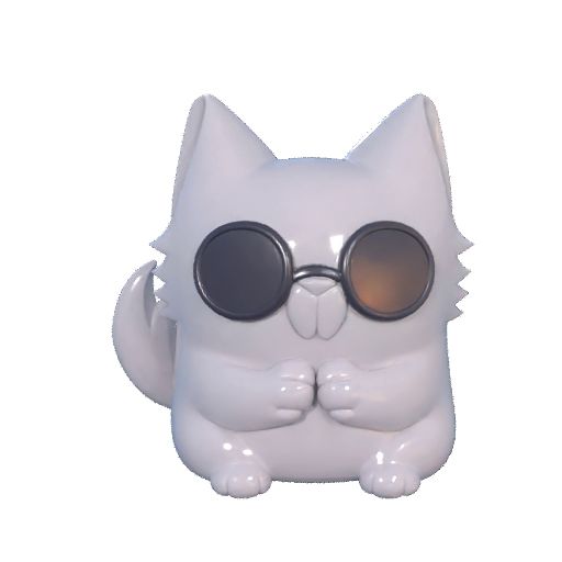 🐱 Gojo Cat - Cute Chibi 3D Model with Sunglasses・ STL File for 3D ...