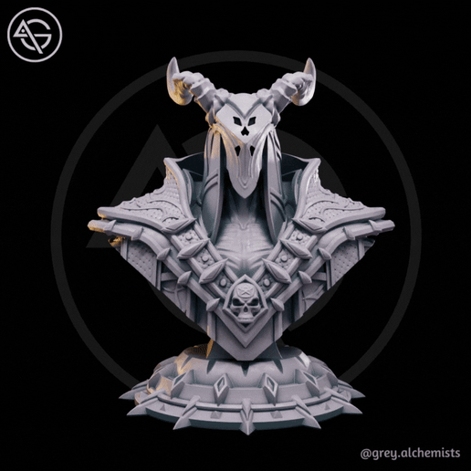 👤 Miniature Bust - Vardok the Tiefling Warlock, DnD Minis - Fantasy ...