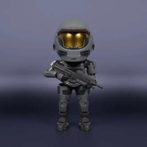 😇 HALO CHIBI FANART | NOBLE SIX (B-132)・Free STL File for 3D printing・Cults