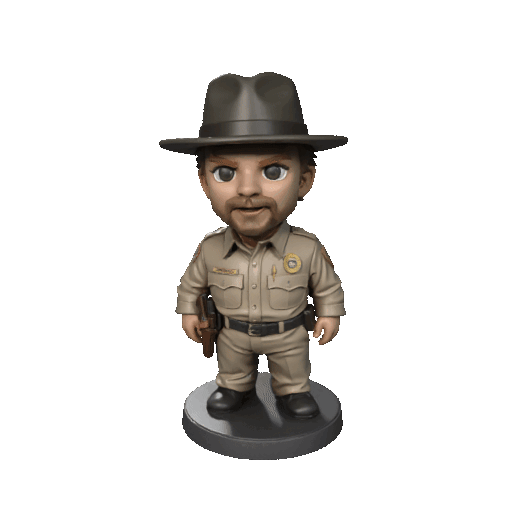 🎨 Jim hopper - stranger things - Chibi Sheriff Hero Character Figure ...
